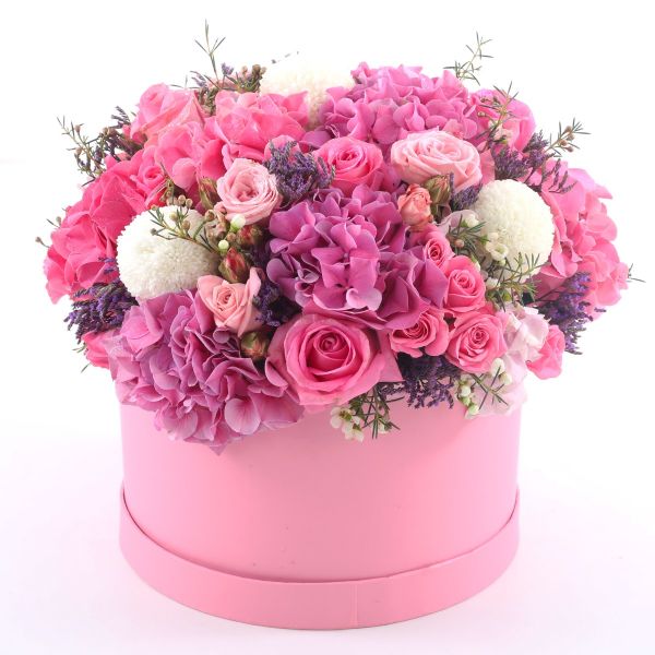 Box of Pink Lavish Flowers|fresh flower delivery|Wenghoa