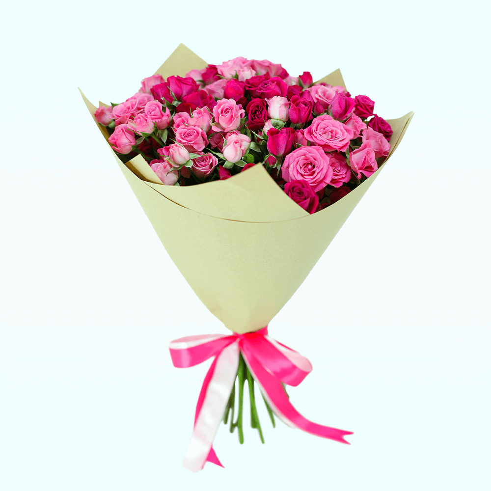 Bouquet of Mix Pink Spray Roses|Online Flower Delivery KL|Wenghoa