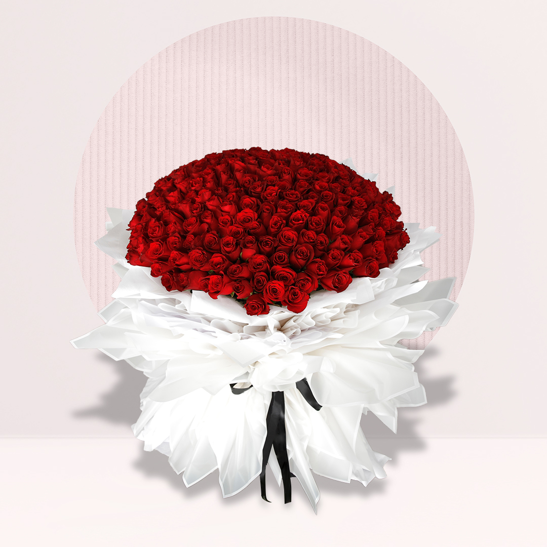 Red Roses 200 stems | Luxury Flower Gifts KL | Wenghoa