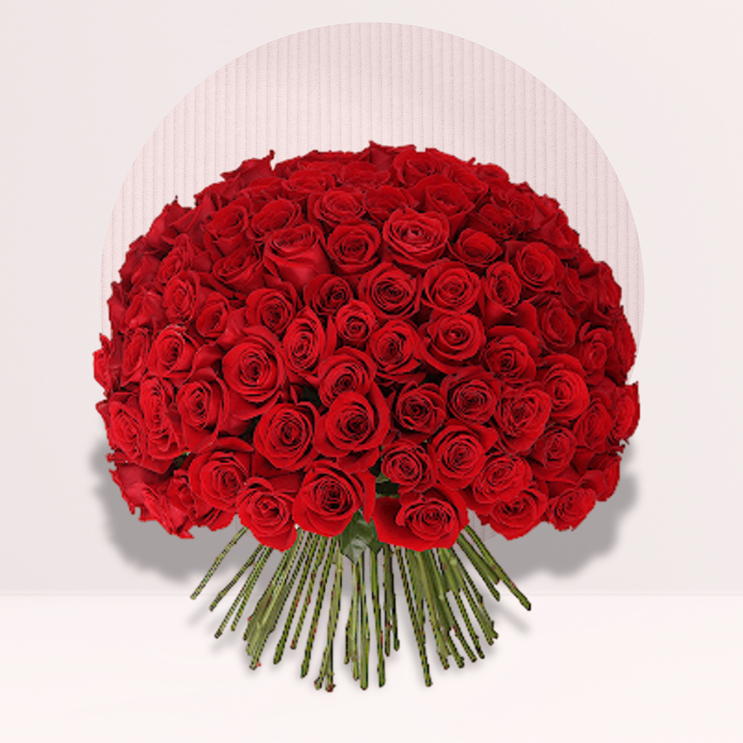 Buy 100 Roses Bouquet Online | Online Flower Delivery in KL