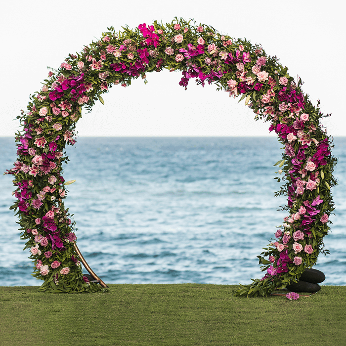 Floral Arch-Dark & Light Pink - Wenghoa