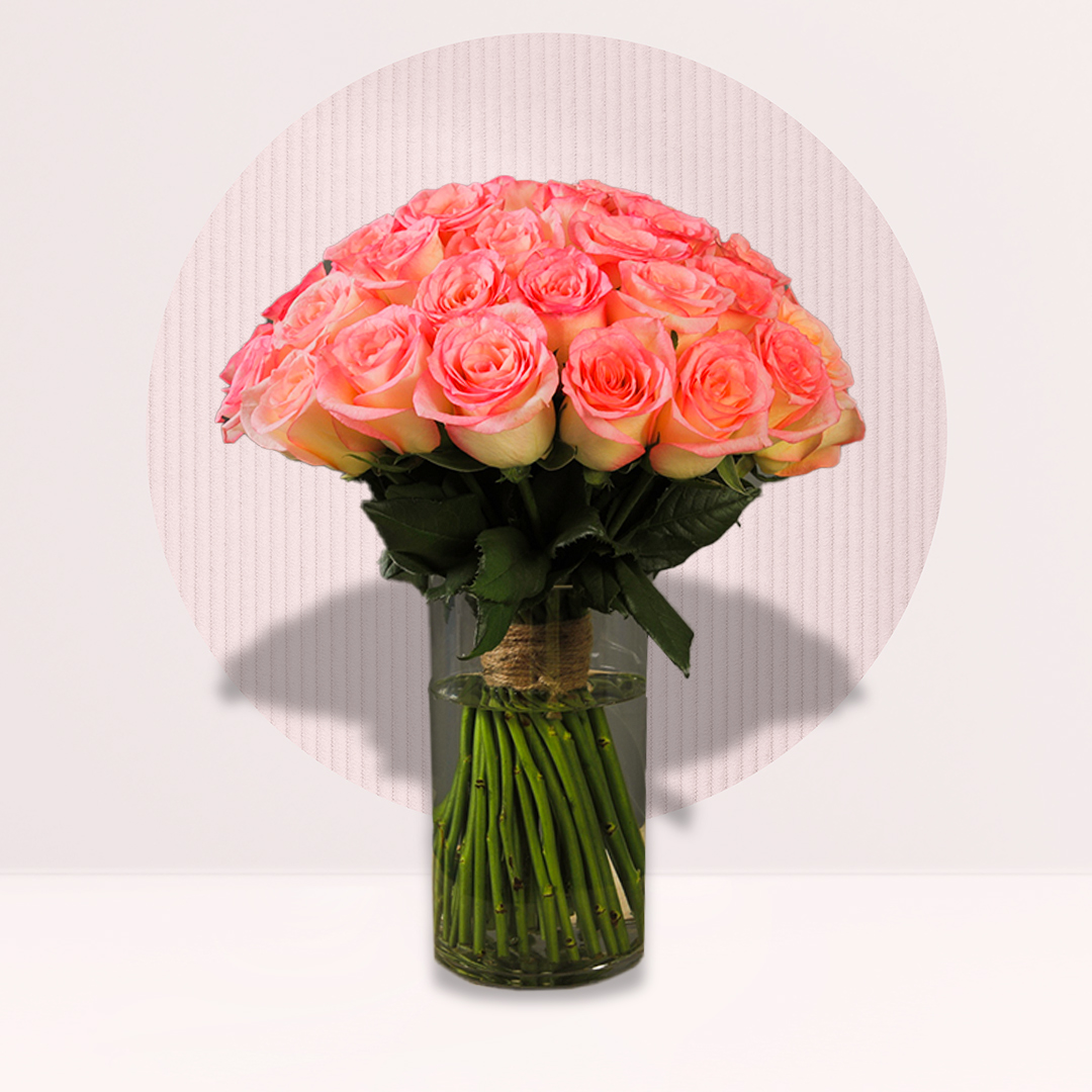 Elegant Bunch of Light Pink Roses | Wenghoa