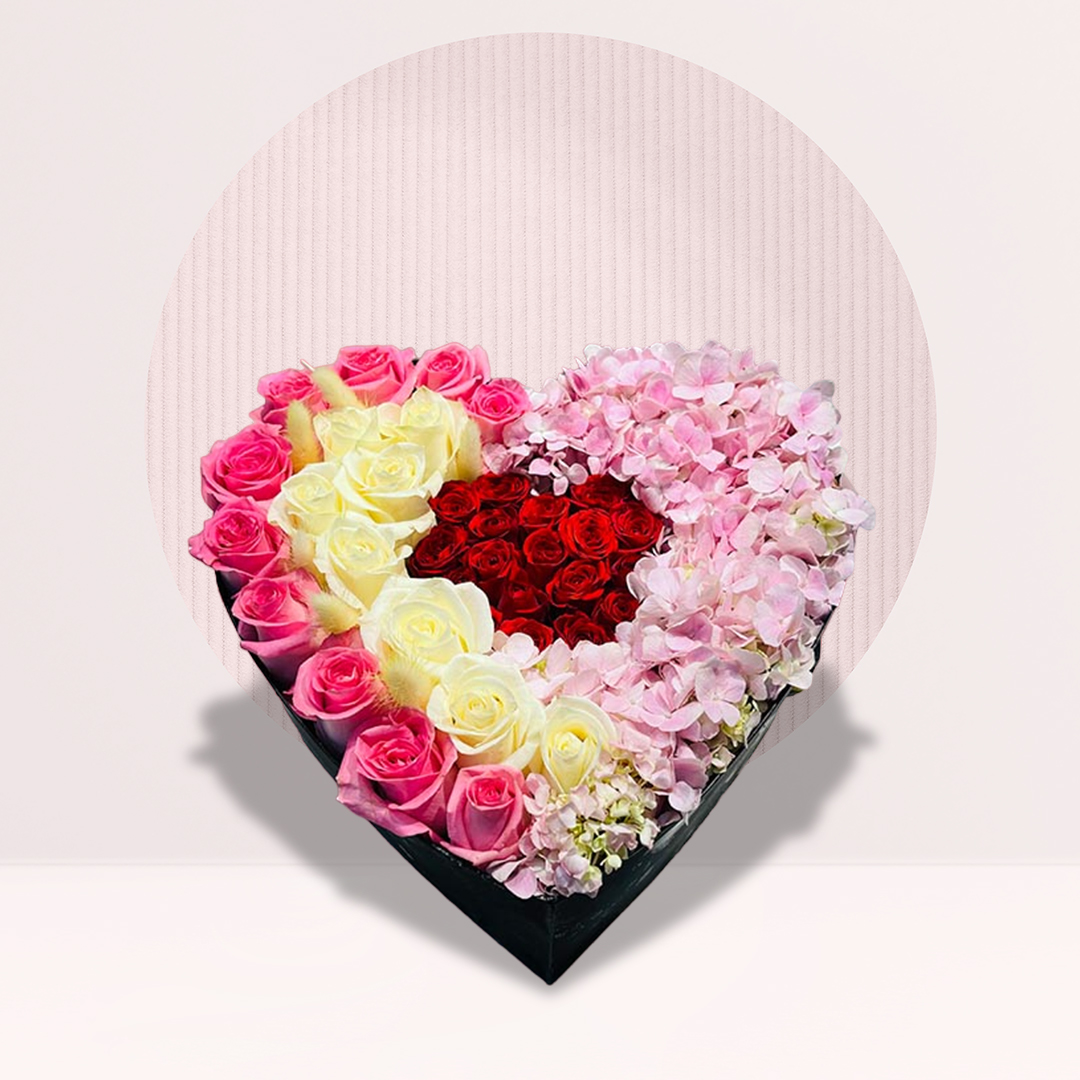 Buy Loyal Love Heart Shaped Flower Box Online | Florist KL