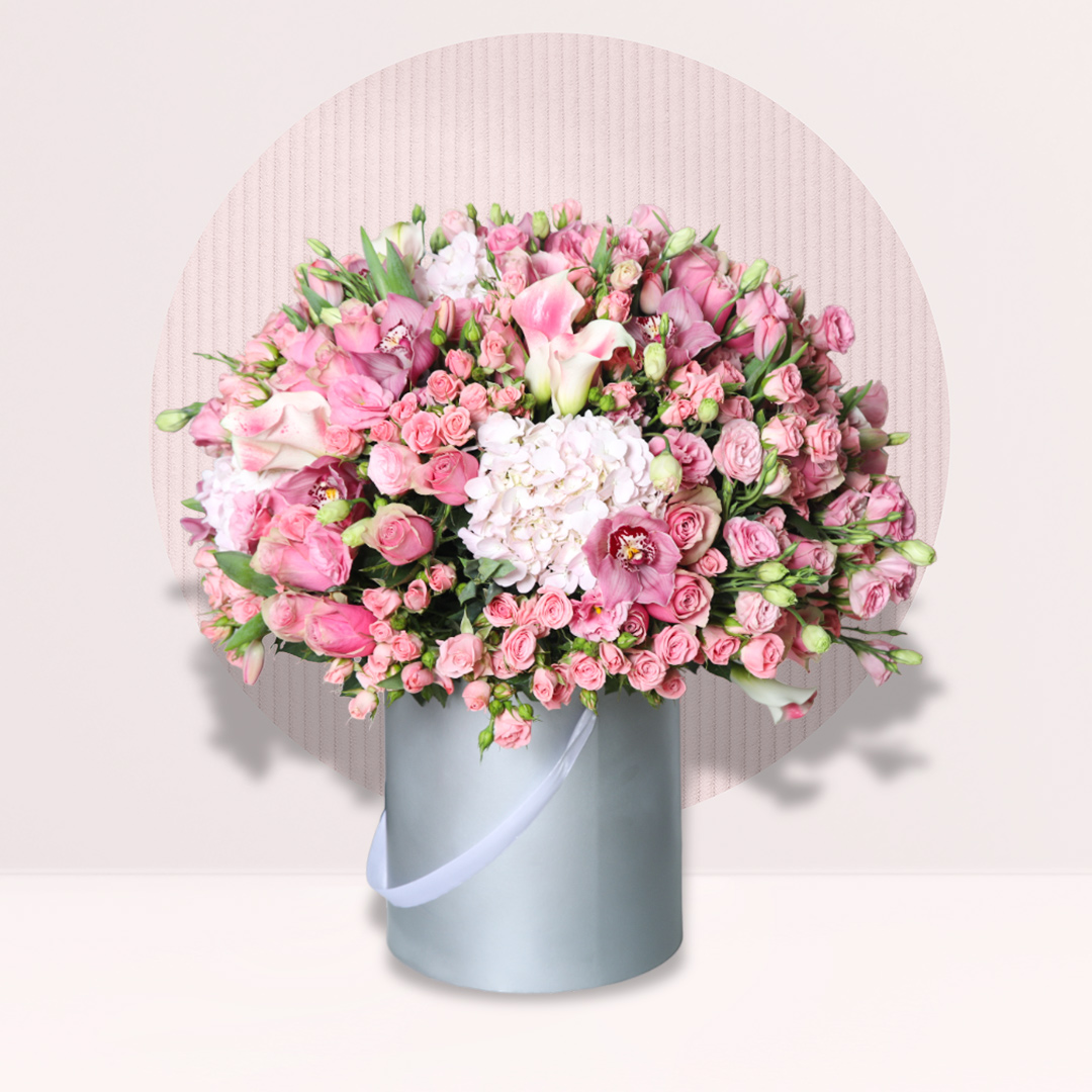 Order Round Rose Box Online | Same Day Flower Delivery in KL