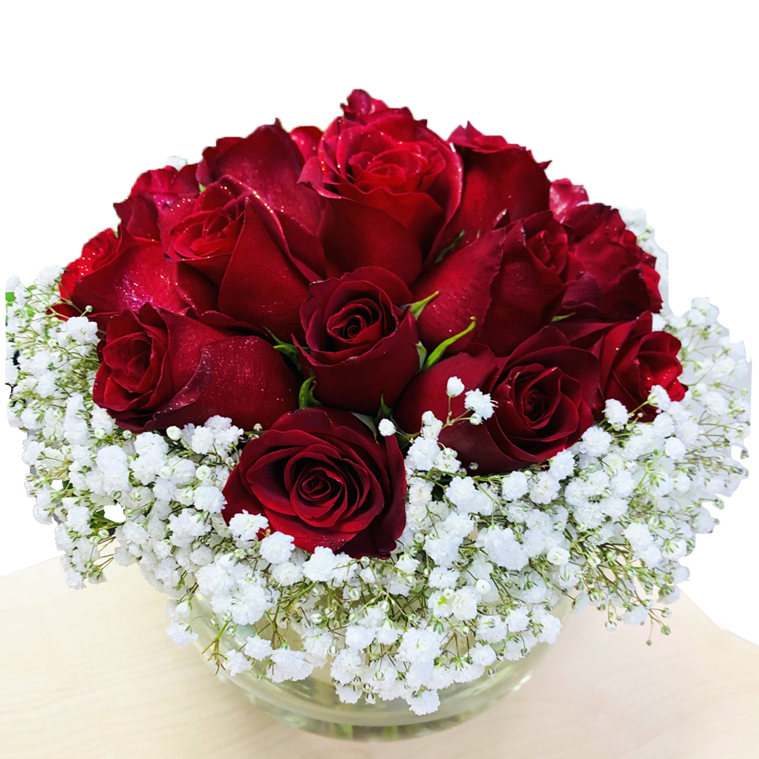 Delight Your Senses with a Stunning Red Roses Vase | Wenghoa