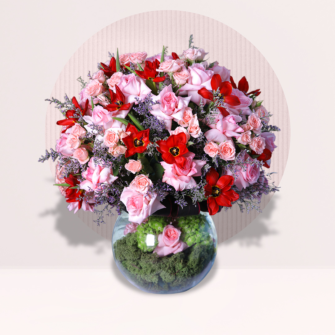 Shop Rose Bowl Vase Online | Valentine's Day Flower Delivery