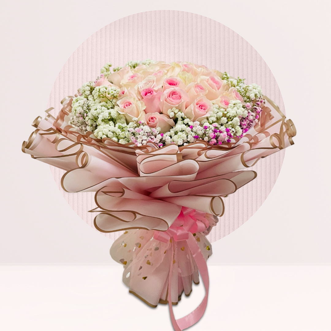 Buy Pink Bouquet Roses Online | Best Flower Shop in KL