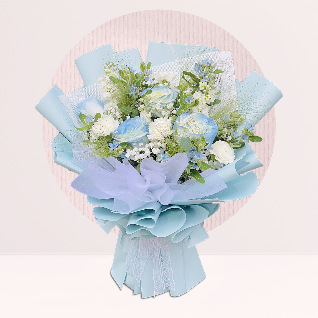 Buy Blue Roses Bouquet Online | Fast Flower Delivery in KL