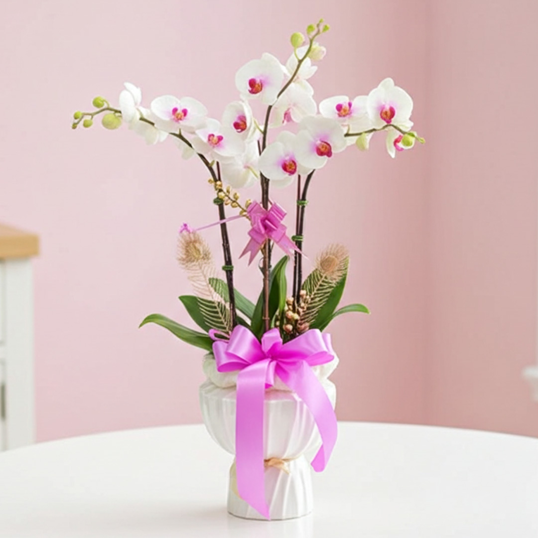 Buy Hari Raya Flower Orchid Pot Arrangement Online | Wenghoa